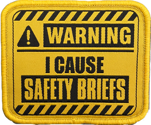Warning/Safety Morale Patch | Finch Embroidery Des