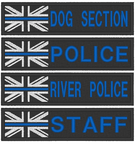 Police ID Tags 120x30mm | Finch Embroidery Des