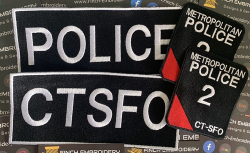 Police CTSFO & Arm Patch Set | Finch Embroidery Des