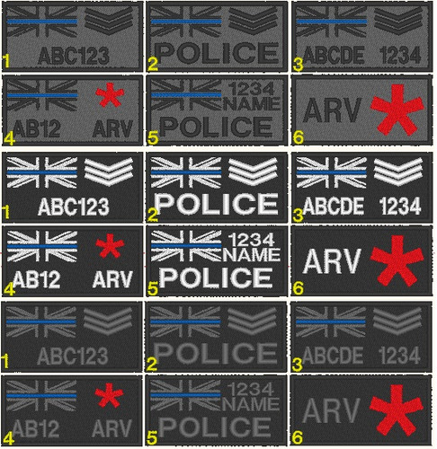 Police Personalised 100x50mm ID Patch | Finch Embroidery Des
