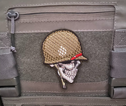 Skull Helmet Morale Patch | Finch Embroidery Des