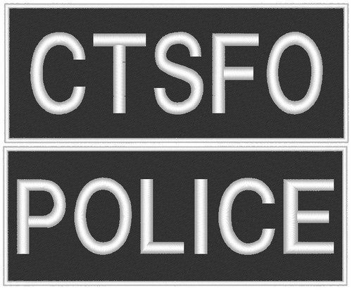 Set Of 2 Large Police/CTSFO Plate Carrier Rig Patch 220x100mm | Finch ...
