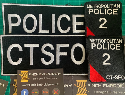 Full Set Police Rig Patches | Finch Embroidery Des
