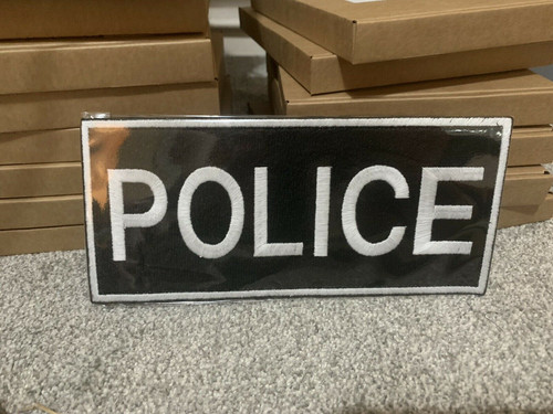 Police Plate Carrier Morale Patch 220x100mm | Finch Embroidery Des