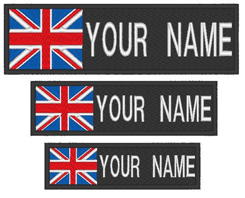 Custom British Name ID Tag Morale Patch | Finch Embroidery Des