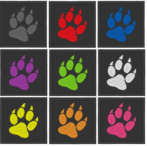 PAW 50x50mm Patch | Finch Embroidery Des