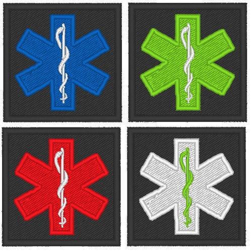 Star Of Life 50x50mm Patch | Finch Embroidery Des