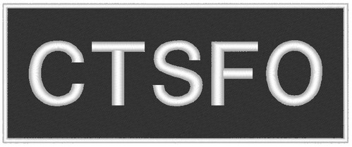 Large CTSFO Plate Carrier Rig Patch 220x100mm | Finch Embroidery Des