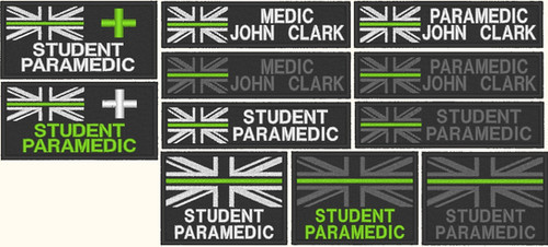 Student Paramedic & Custom Medic Name Tape | Finch Embroidery Des