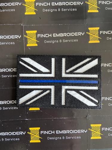 Blue Line Reflective Union Jack | Finch Embroidery Des