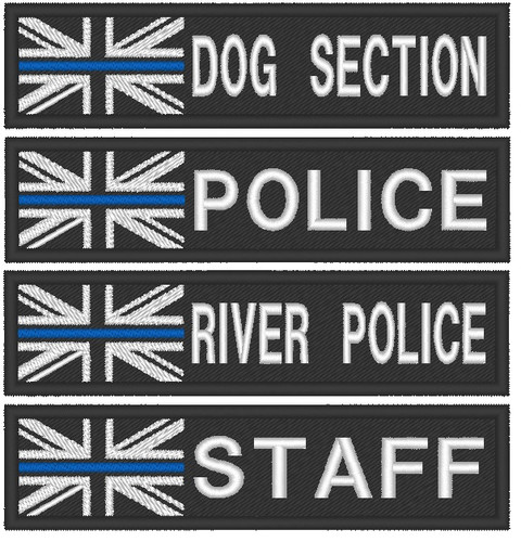 Police ID Tags 120x30mm W/V | Finch Embroidery Des