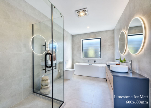 Limestone Ice Matt 600x600mm | Prestige Tiles