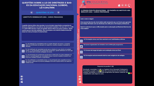 Simulados Interativos de Legislação IFSergipe | ETA EDUCACIONAL