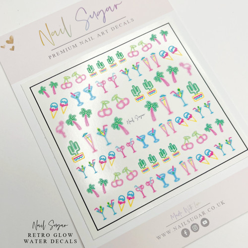 Retro Glow - Water Decals - New Sizes! | nailsugar