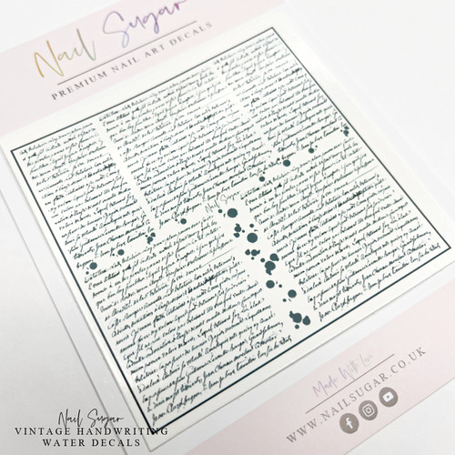 Vintage Handwriting - Water Decals | nailsugar