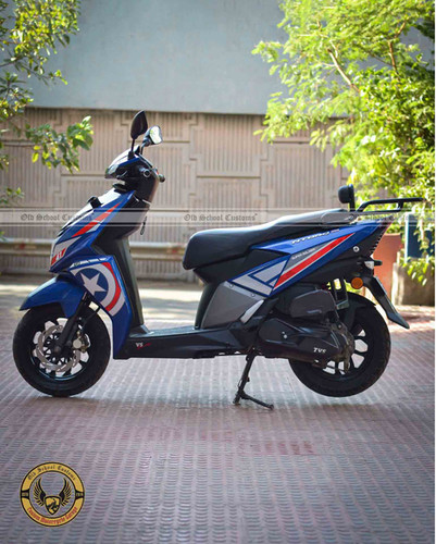 Top Rack with Backrest for TVS Ntorq 125 | Old School Customs