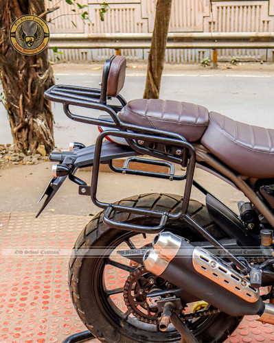 Saddle Stay & Top Rack with Backrest for Triumph Scrambler 400X | Old ...
