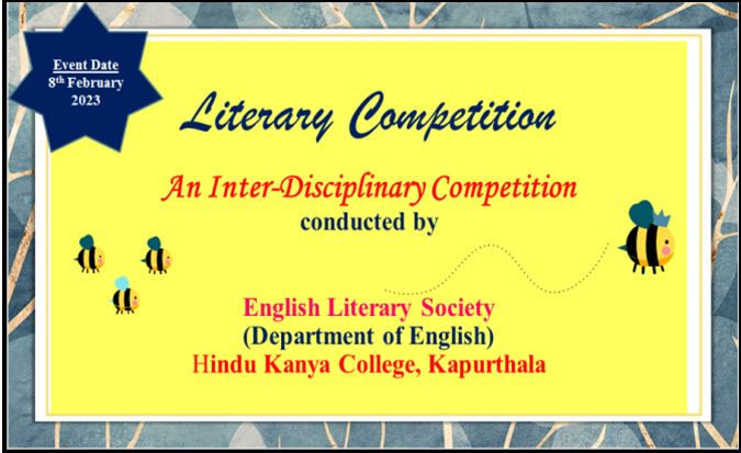 Literary Competition-202358914 | Hindu Kanya College