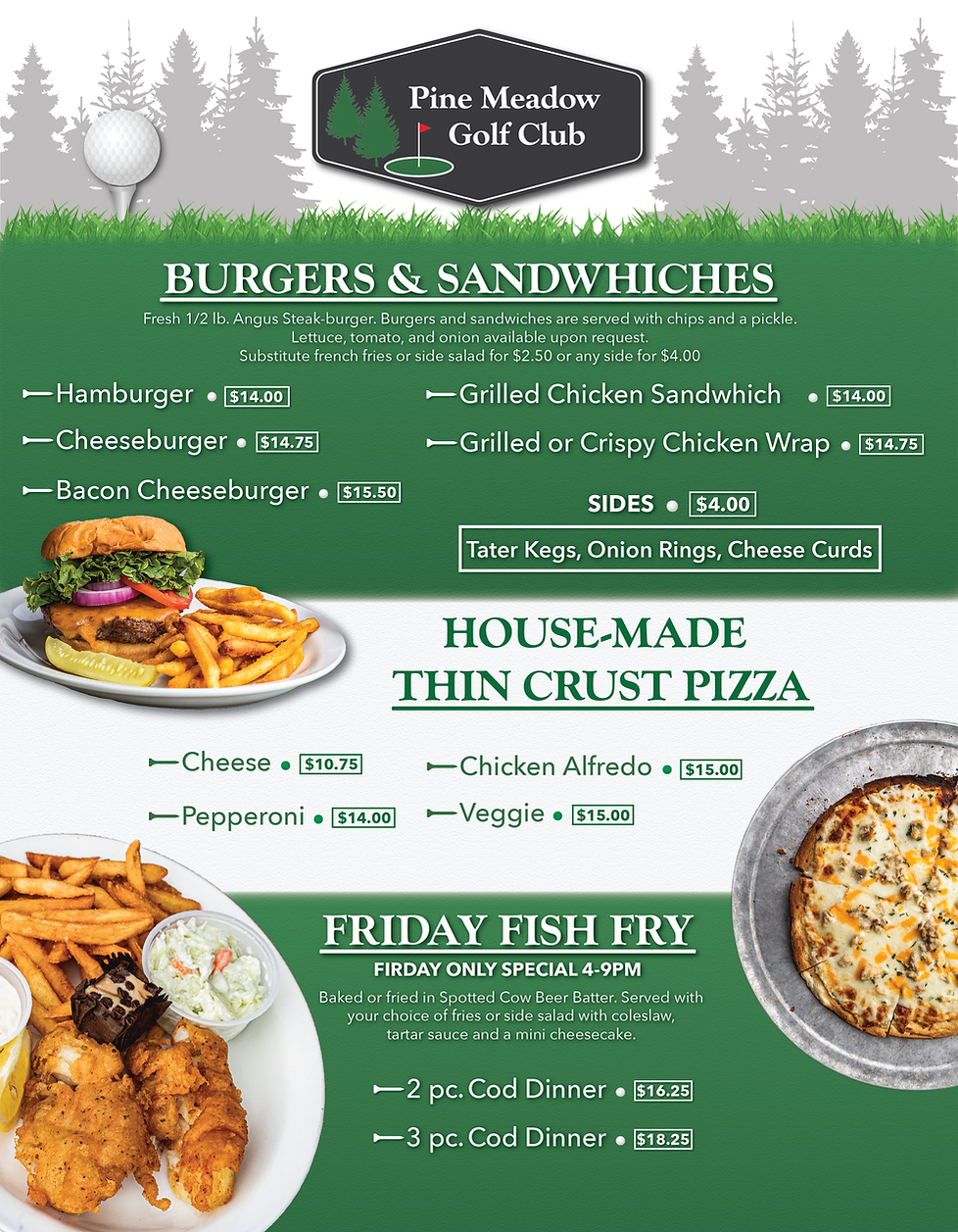 MENU | Pine Meadow Golf