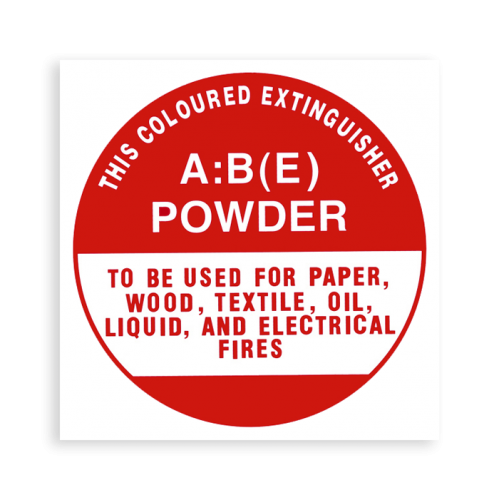 Fire Extinguisher ID Sign ABE Dry Chemical