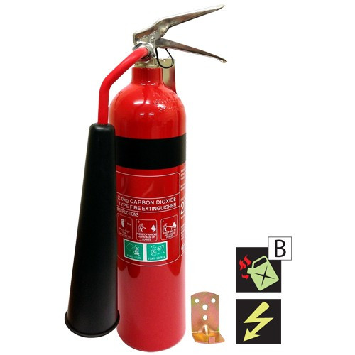 2Kg CO2 Fire Extinguisher - Certified, ActivFire, 12 Month Warranty