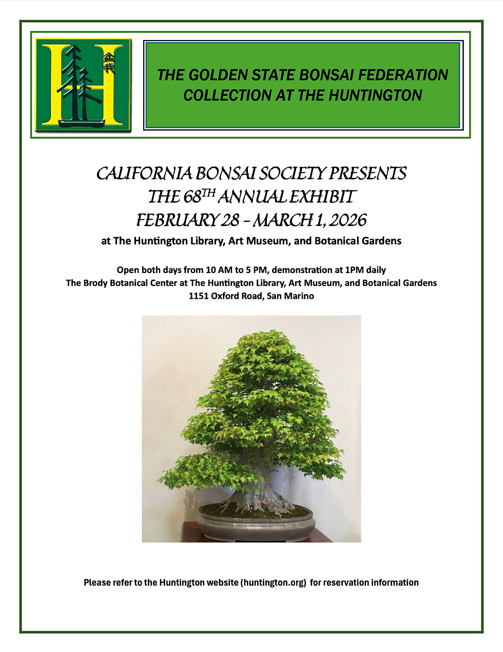 CBS at the Bonsai A Thon.