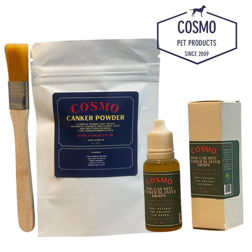 Ultimate Canker Ear Mite Treatment 20g Canker Powder + 15ml Ear Mite ...