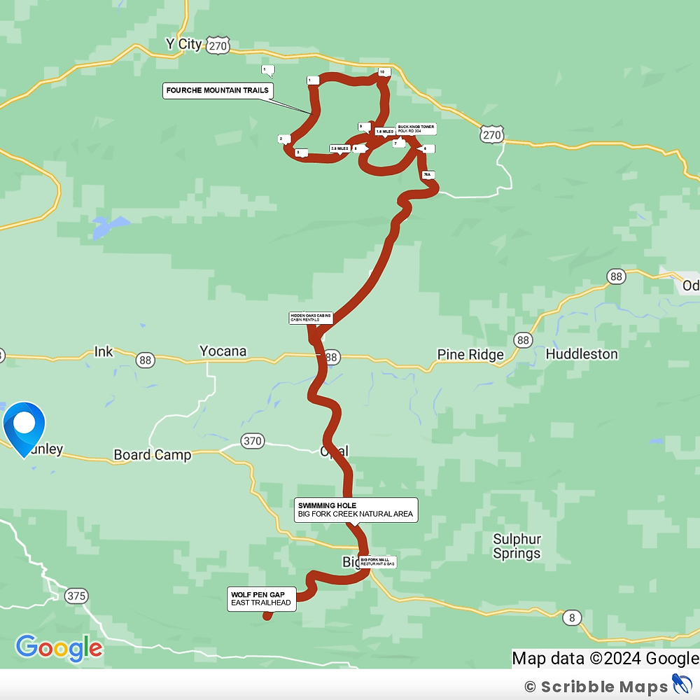 "How to Easily Access Fourche Trails or Wolf Pen Gap East Trail Head ...