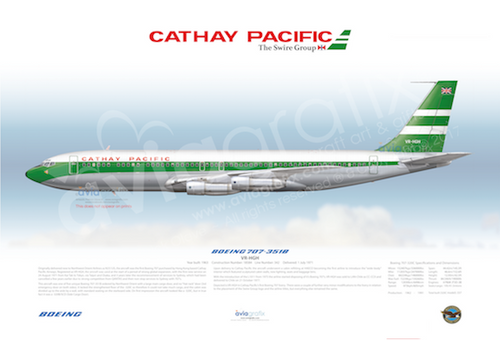 Cathay Pacific - Boeing 707-351B VR-HGH | AVIA-grafix