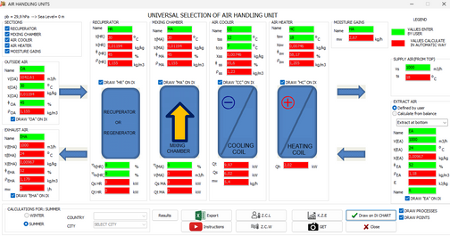 Psychrometric Chart | Wykres Moliera h-x