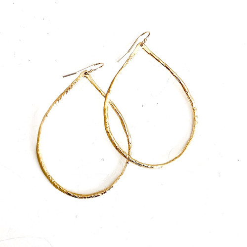Large Textured Teardrops | julietutonjewelry