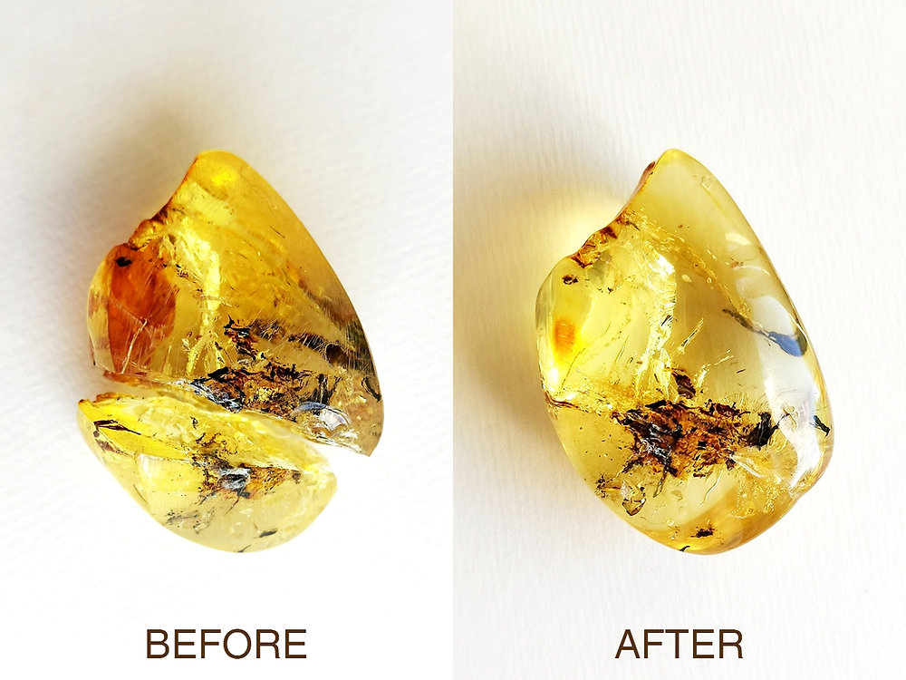 “Fixing” Amber with a special Epoxy Resin. Part 4