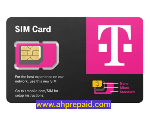 T-Mobile Tri Cut Prepaid SIM Card | AH Prepaid Inc