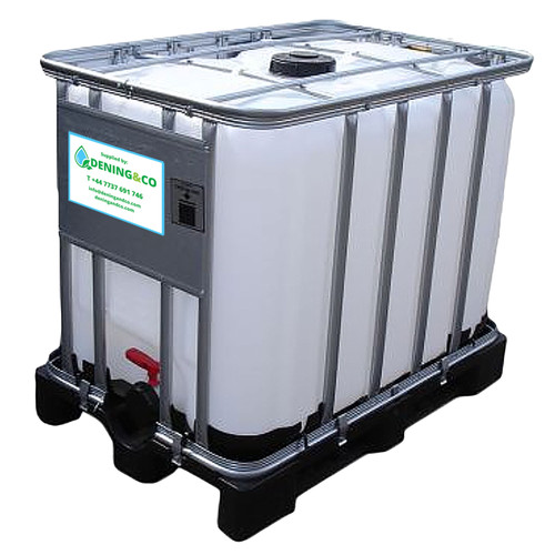 600 Litre Reconditioned IBC Tank on Plastic Pallet - Grade A | Dening & Co