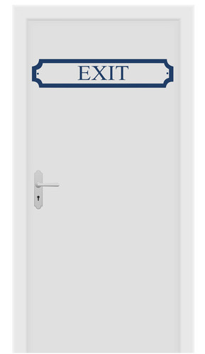 Exit - Vinyl Sticker, Decal, Door Sign | Fabulous Stickers