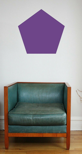Large Decorative Vinyl Pentagon Sticker. Colour Blocking | Fabulous ...