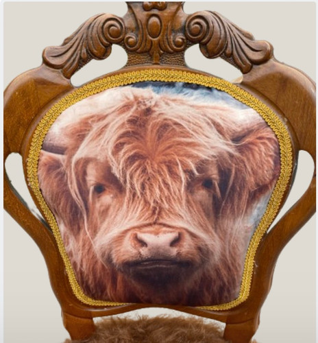 Highland Cow Chair-Dark | Restoration Creation
