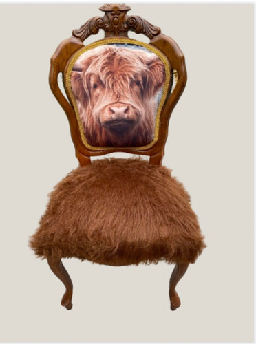 Highland Cow Chair-Dark | Restoration Creation