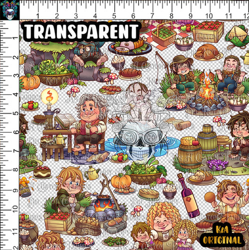 LOTR Second Breakfast Scenes Clear/Holo Vinyl | K&A Custom Fabrics