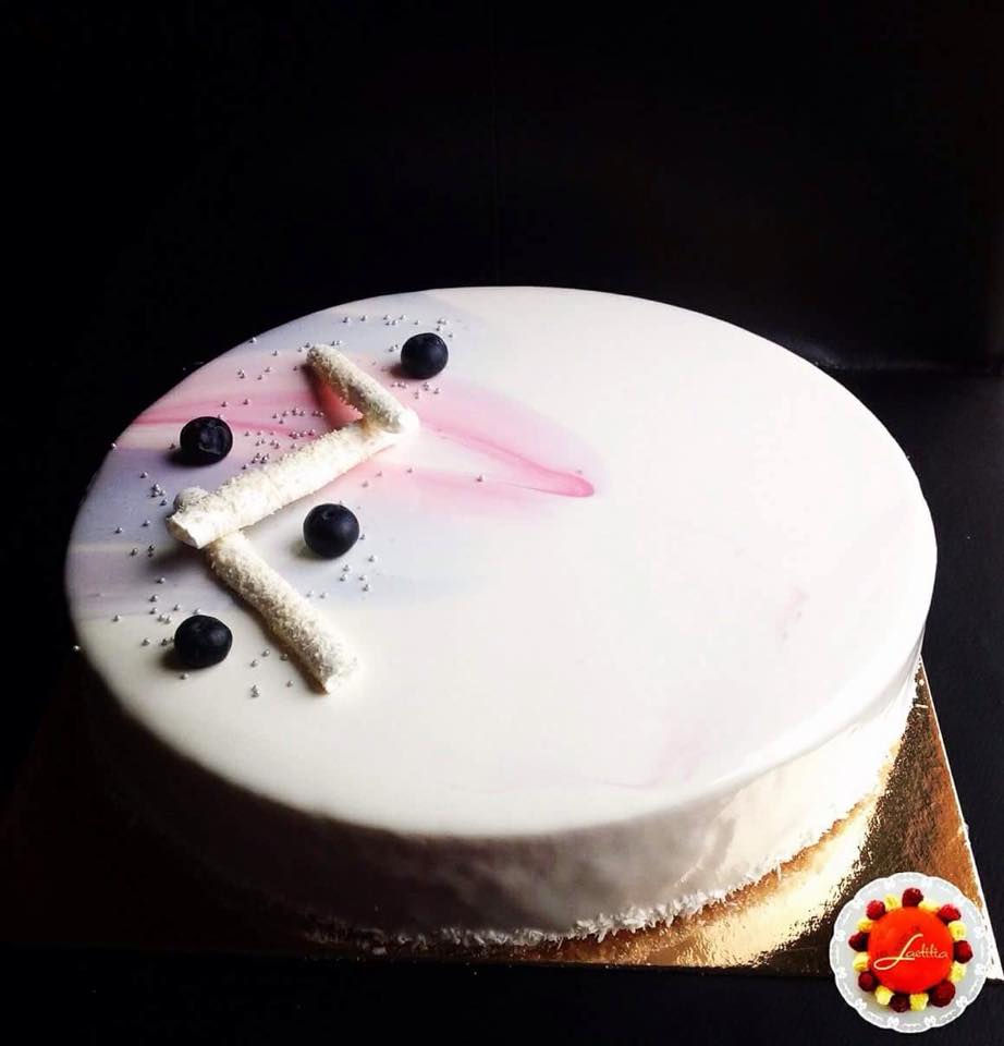 Entremets vanille myrtille