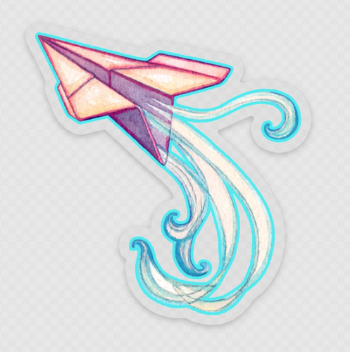 Stickers - Paper Planes In Flight | PaintedThistlePress