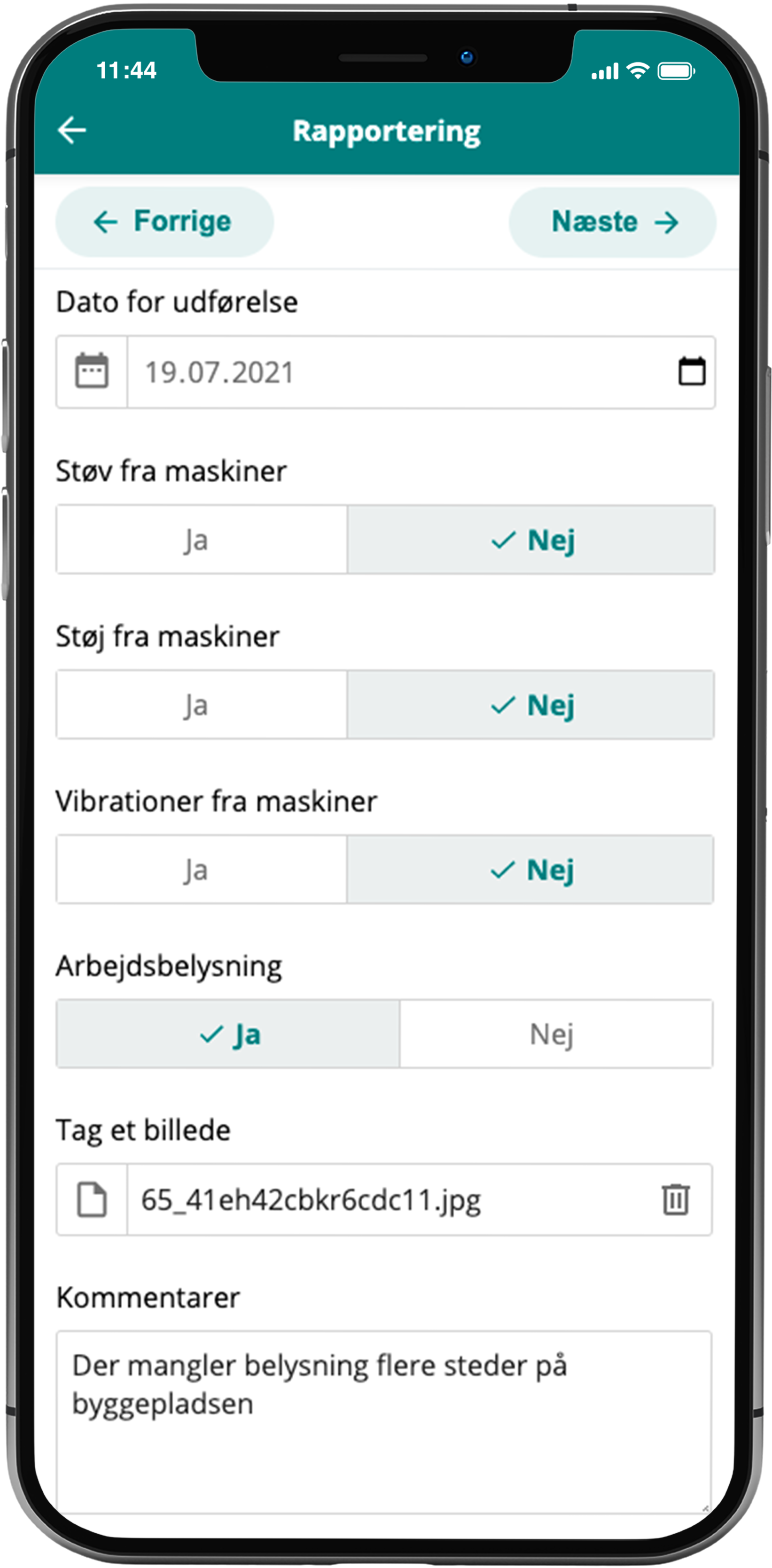 Spørgeskema digitalt i intranettet