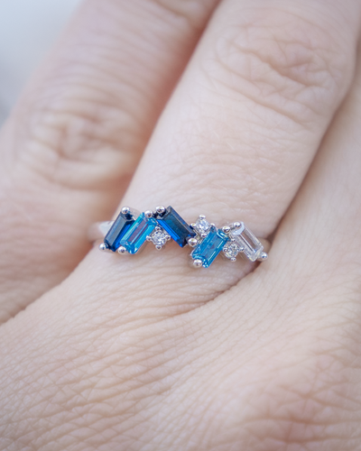 Blue Spinel Stackable Ring Gold Mine Jewelry