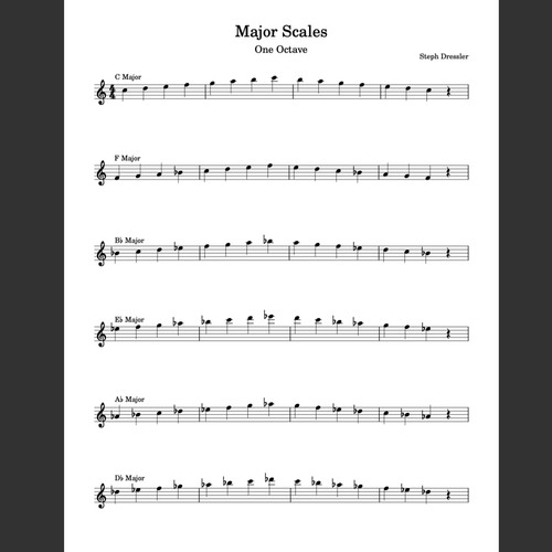 One Octave Major Scales | Steph Dressler | Flutist