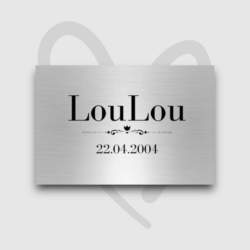 Boxenschild Metallic Classic I Name | klea