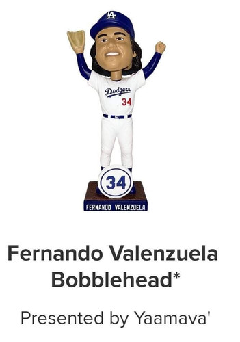 2023 Fernando Valenzuela Bobblehead presale new | marcopolocollectible