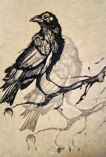 Large Raven Screenprint | Mysite