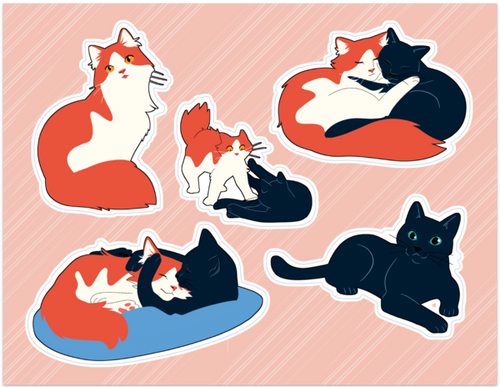 Kitty Sticker Set | briebdraw