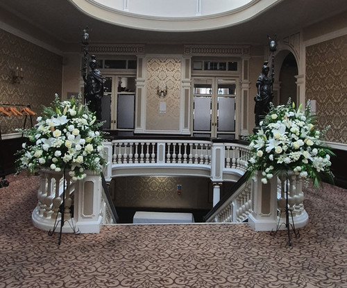 Front Facing Pedestal Arrangement | bradgate-flowers