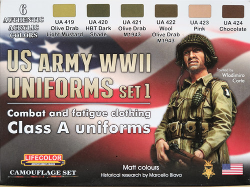 Lifecolor U.S. army WWII uniforms set 1, class A uniforms CS17 | Paul's ...